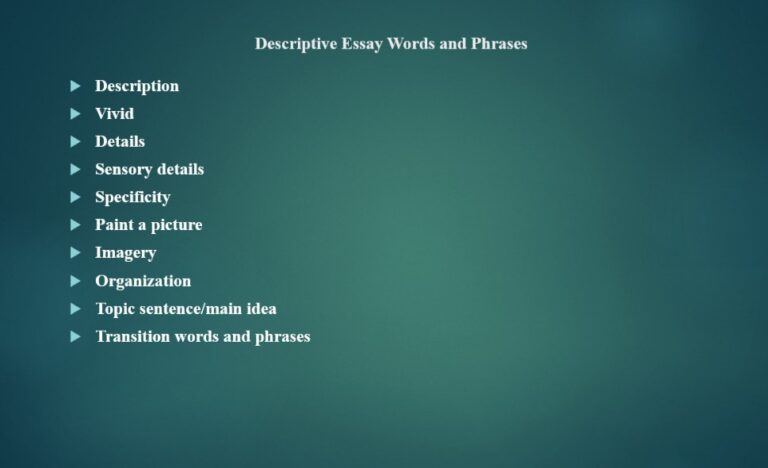 Descriptive Image – Peachy Homework